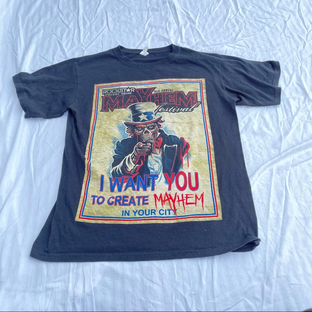 Mayhem Festival Uncle Sam Tour T Shirt Size Medium - Gem